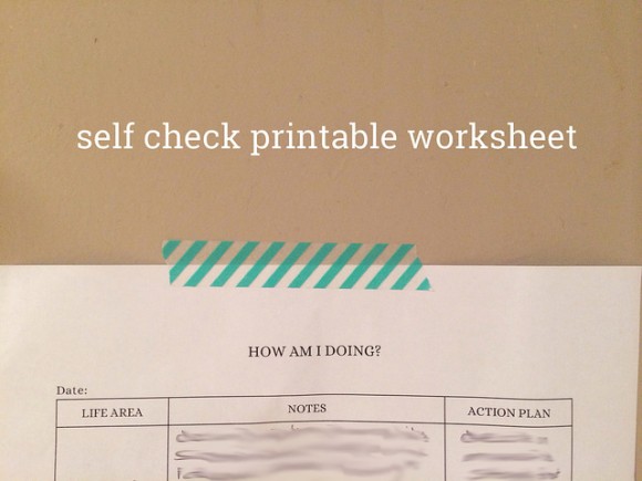 self check printable worksheet - kapachino